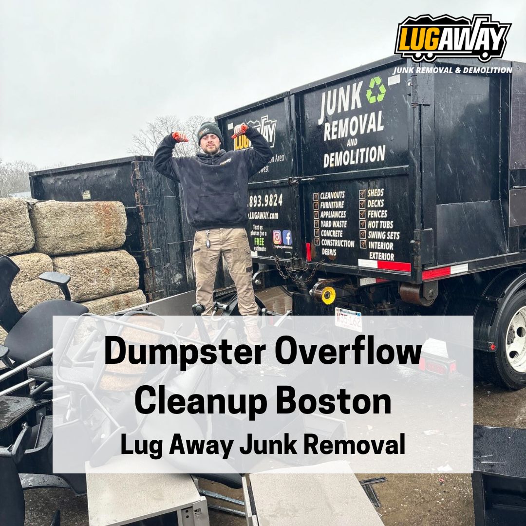 Dumpster Overflow Cleanup in Boston | Lug Away
